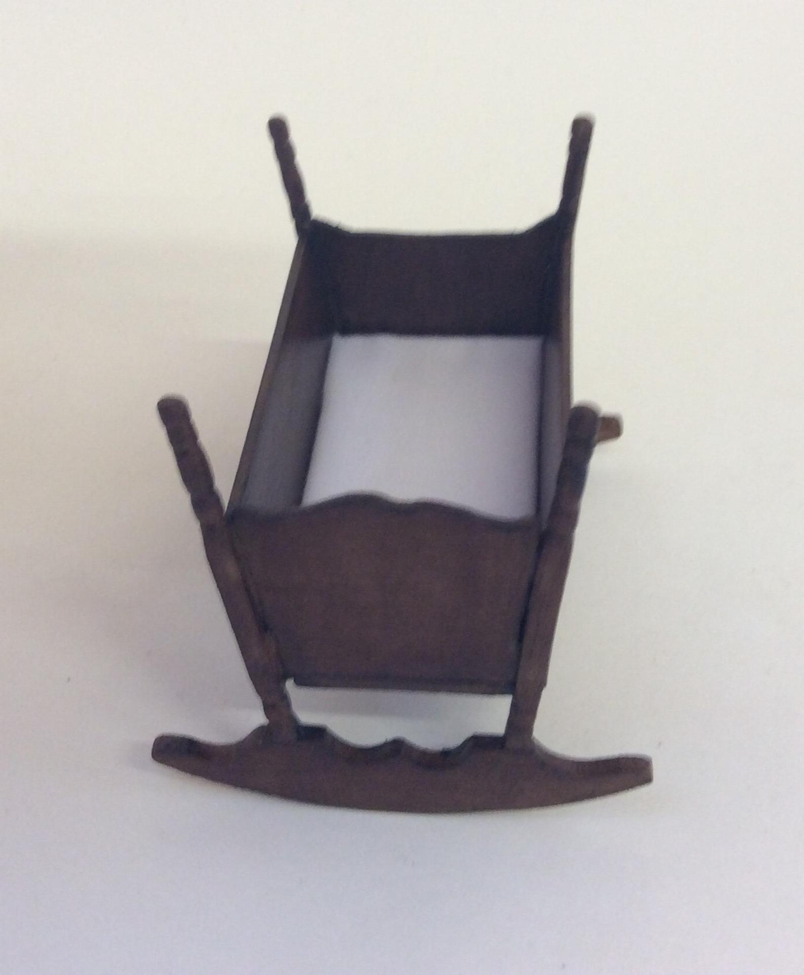 Hand made miniature cradle - Arch House Miniatures
